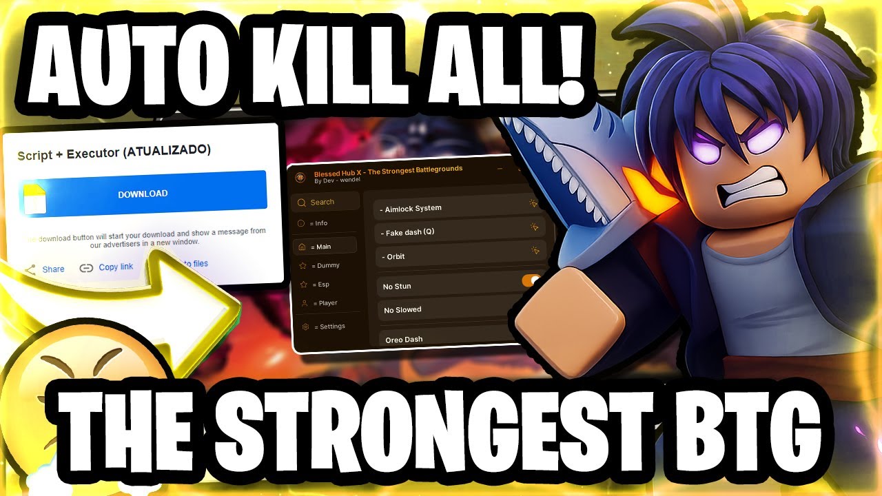 🔥 ScriptHub - The Strongest Battlegrounds Script | Auto Farm - Auto Kill All | Mobile & PC [2025]