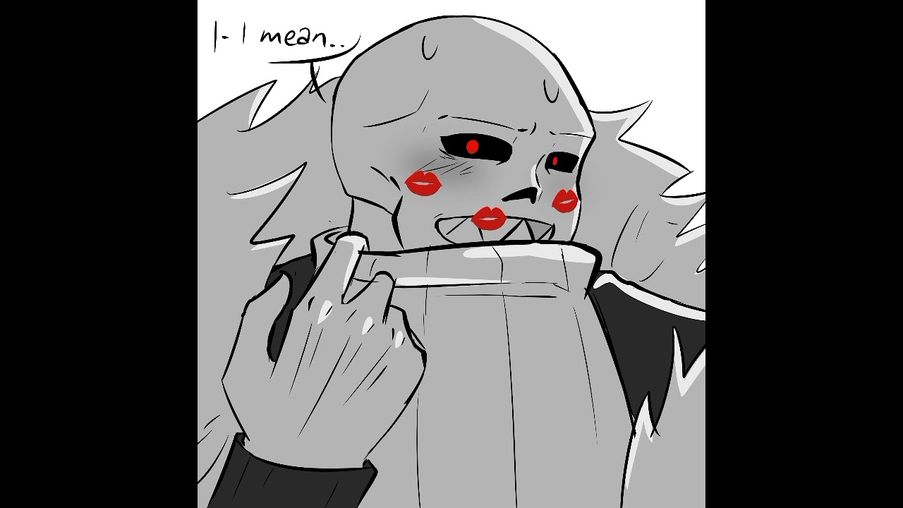#xakyrux #comicdub  #underfellsans #underfell   some kisses for fell sans