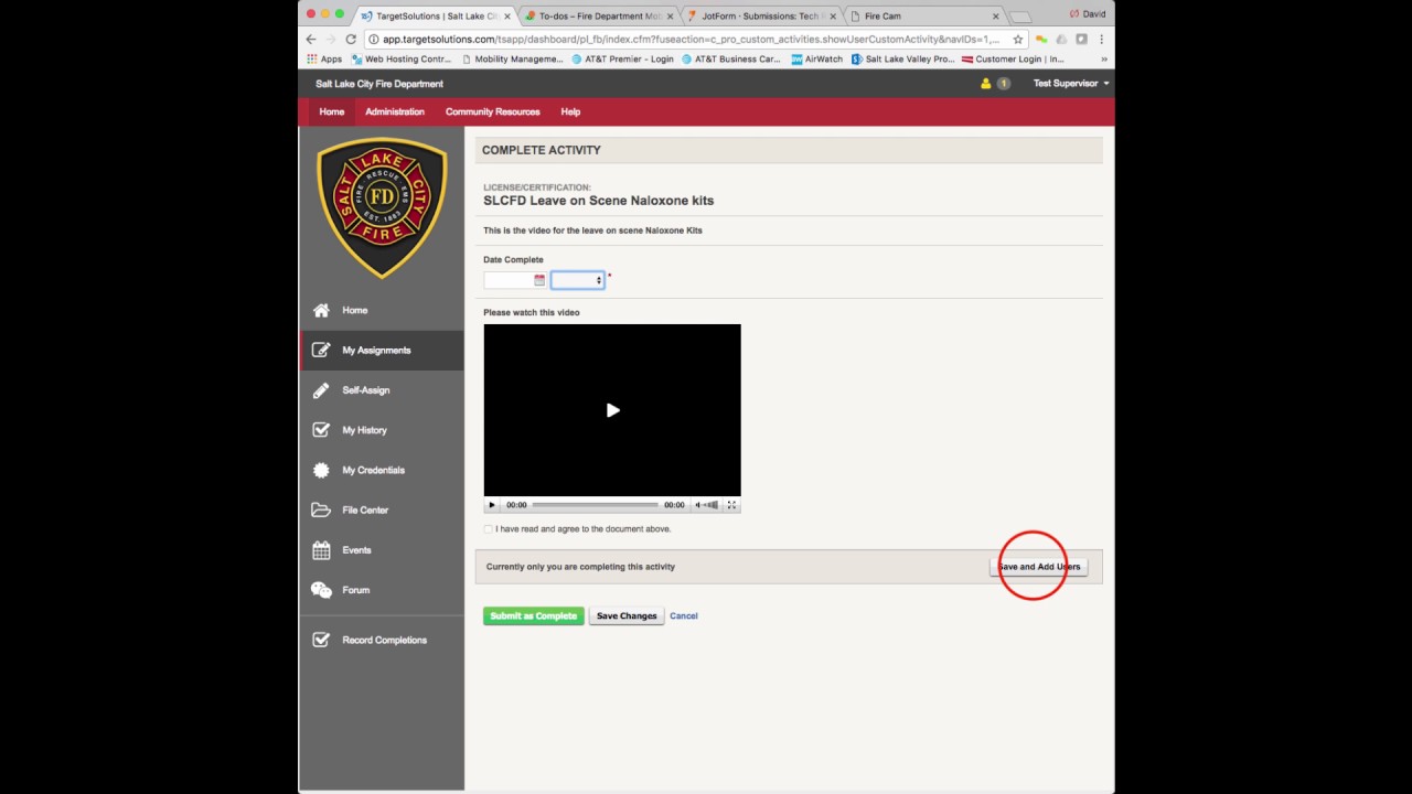 Target Learning Manager Training