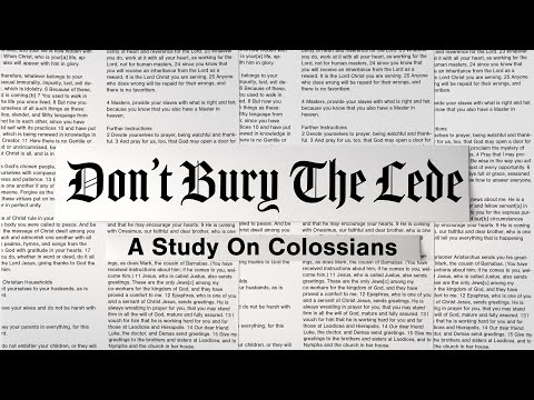 Don't Bury The Lede | Empty Philosophies