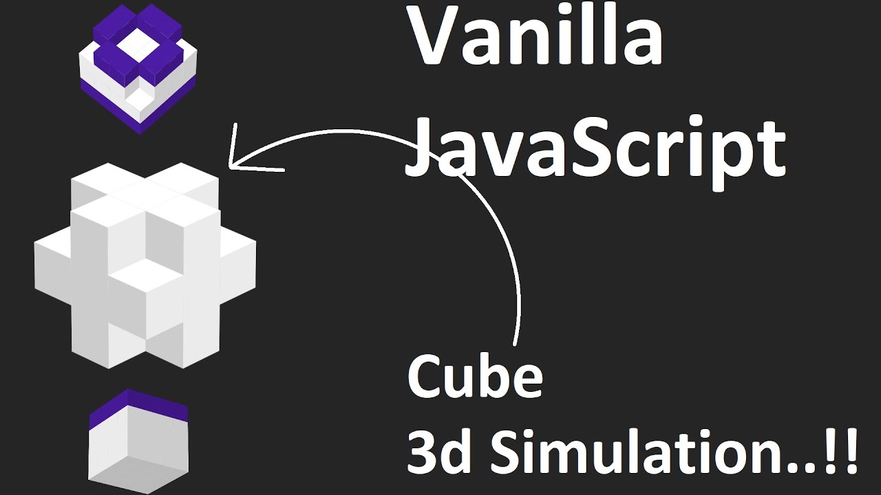3d Cube simulation and design using javascript | javascript animation | 3d.js | javascript projects
