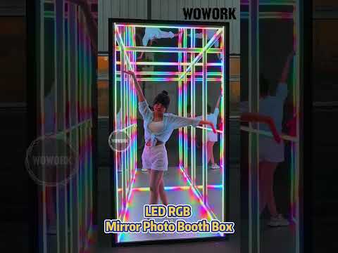 LED mirror photo booth box for party #partyideas #photobooth #photoboothbox #photoboothevent