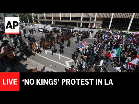 LIVE: ‘No Kings’ protest held against Trump in Los Angeles