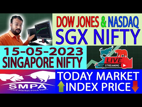 DOW JONES TODAY / SGX NIFTY LIVE TICKER - NASDAQ INDEX MARKET INSIDER 15-05-2023 #stockmarket #us