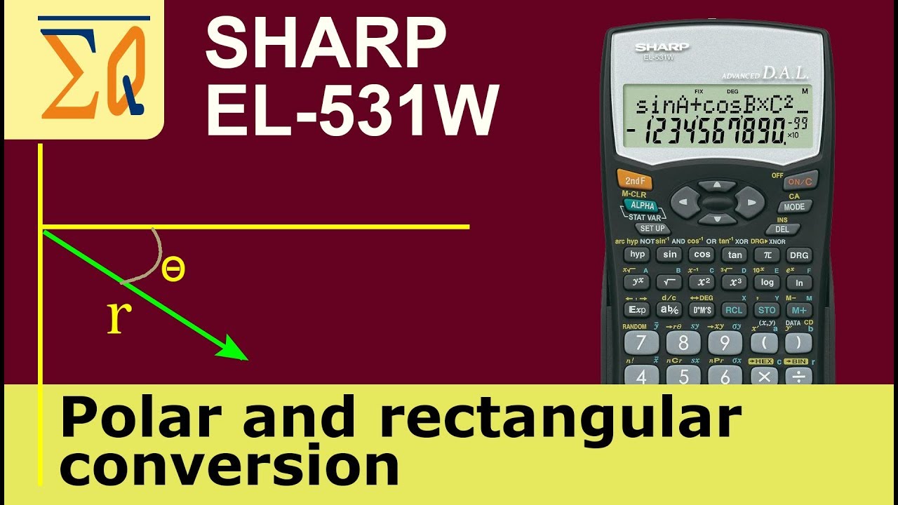 Sharp EL-531W Convert polar and rectangular coordinates