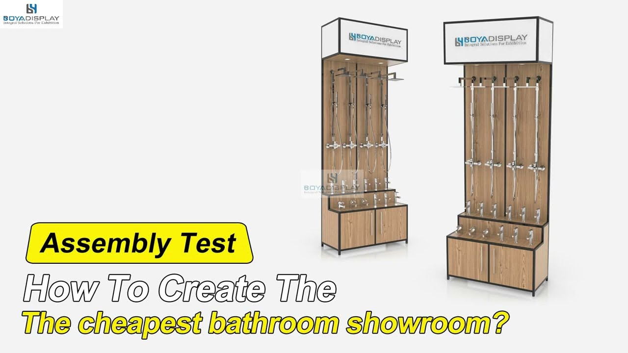 High-end bathroom faucet shower display stand - Boya Displays Solution