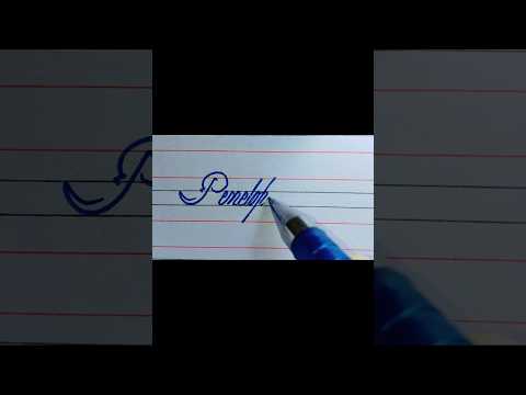 Penelope write ✍️ in beautiful cursive style #handwriting #handwritingstyles