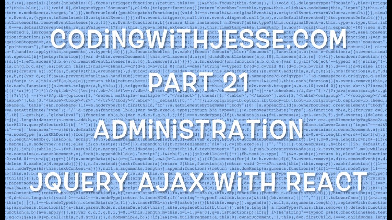 jQuery Ajax with React - #21 - CodingWithJesse.com