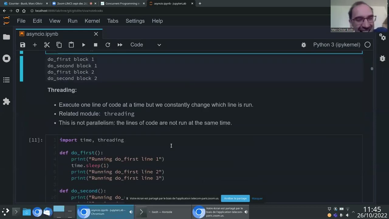 Concurrent Programming in Python3 Using Asyncio