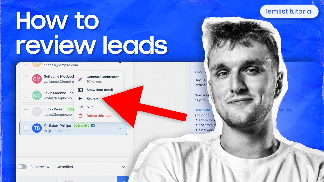 How to review leads [lemlist tutorial]