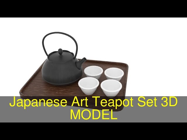 Japanese Art Teapot Set 3D Model - FlatPyramid