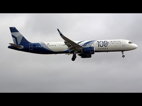 100 Years Livery! Delta N589DT A321-271NX Arrival & Takeoff in Los Angeles (LAX)