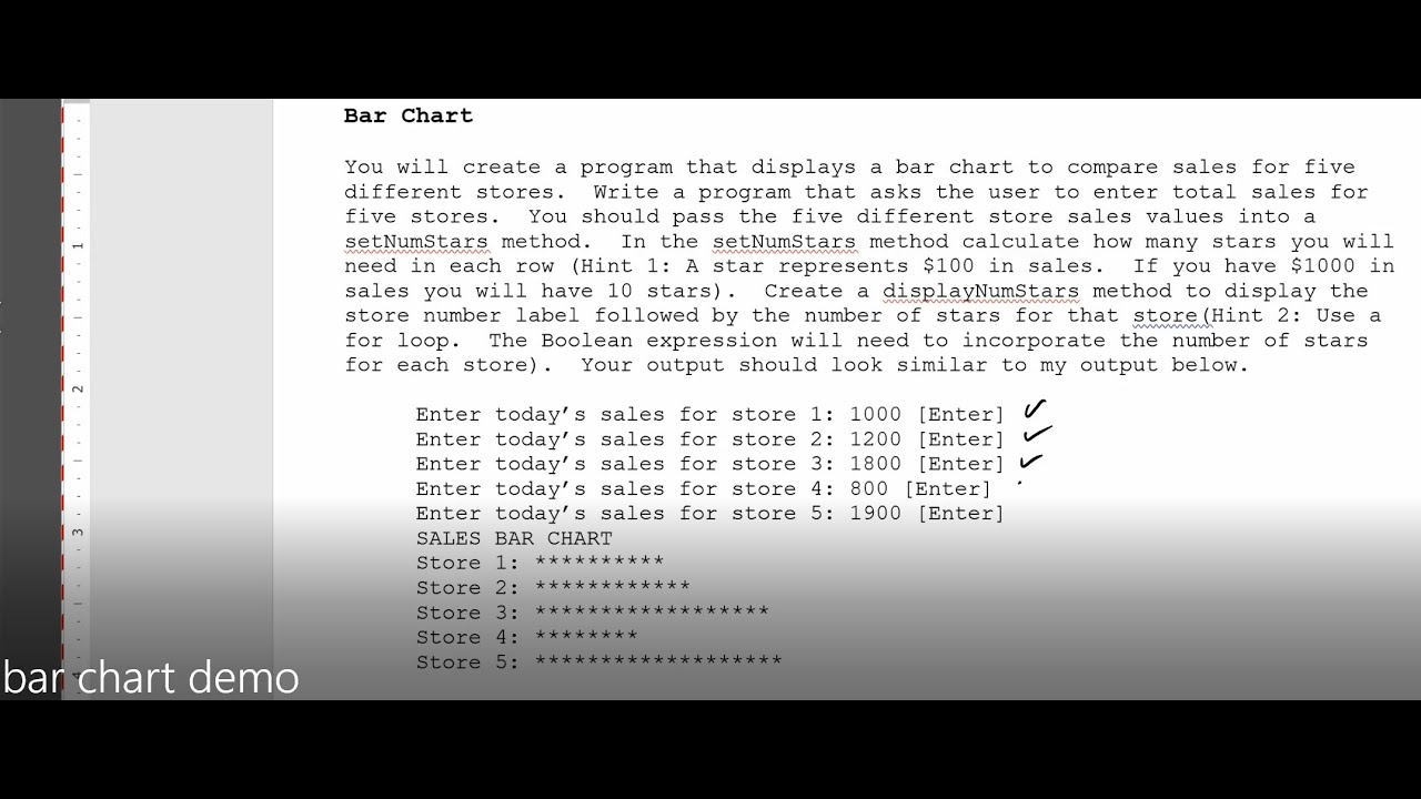 JAVA - Lesson #55 - Bar Chart Demo