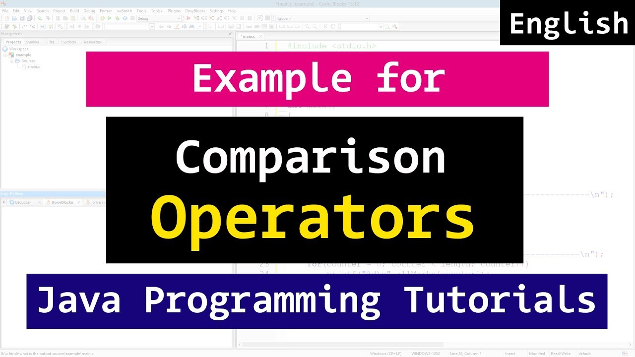 Comparison Operators  | Java Programming Video Tutorial