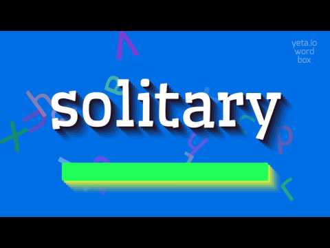 How to say "solitary"! (High Quality Voices)