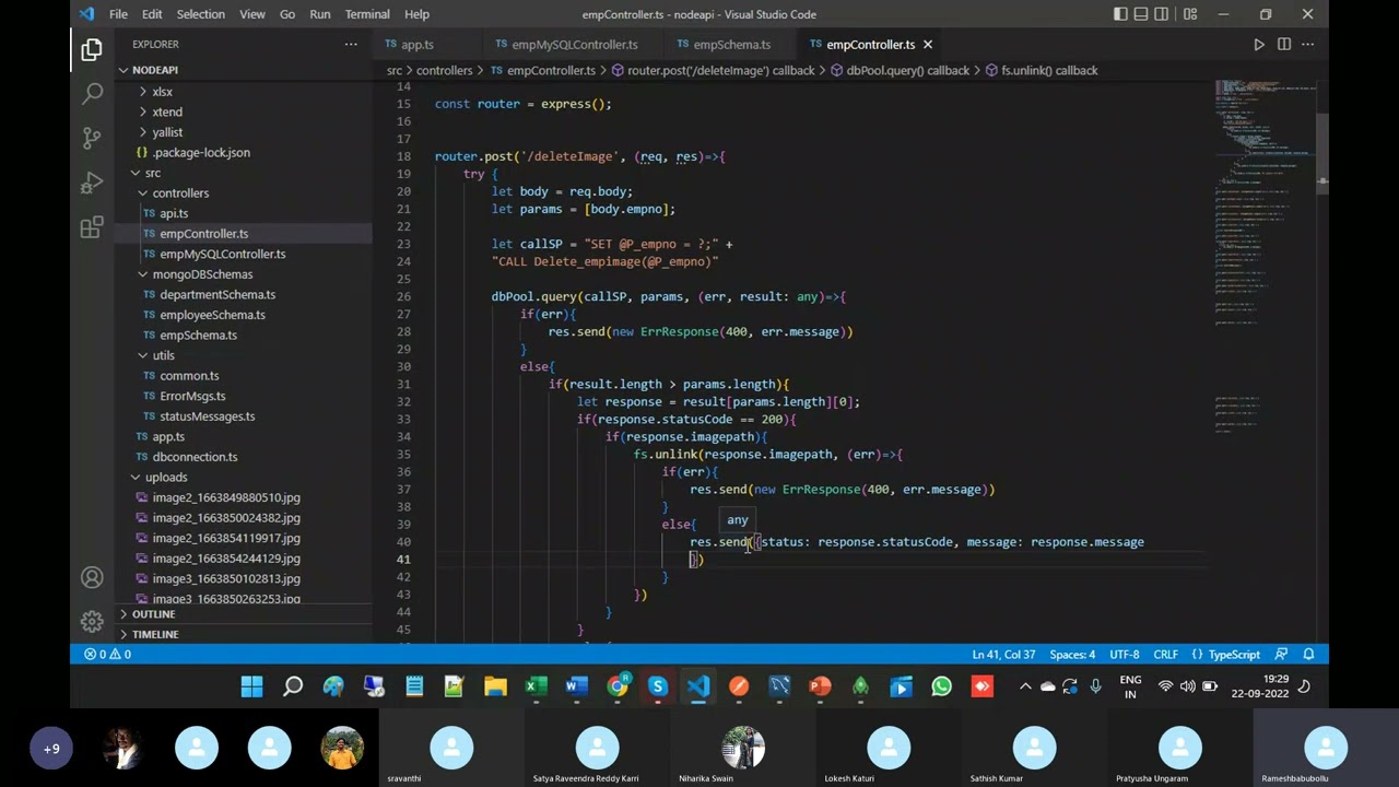 Part 79   Delete image and particular record from MySQL in Node JS