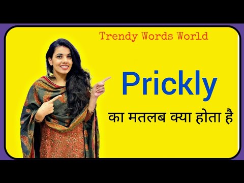 Prickly meaning in hindi/ Prickly ka matlab kya hota hai
