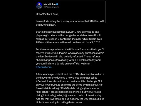 Ubisoft Xdefiant Shuts Down Servers! Massive Layoffs!