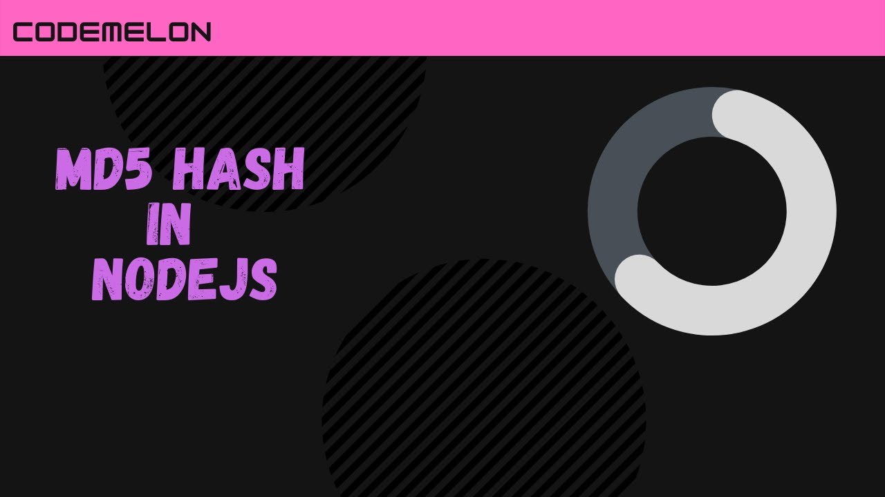 MD5 Hash in NodeJs || Quick & Easy for beginners #nodejs #hashing #codemelon