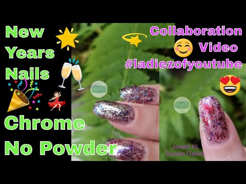 New Years Nails🎉 In Chrome | Easy Chrome Nails and Caviar Beads