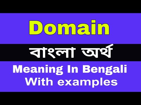 Domain Meaning in Bengali / Domain শব্দের বাংলা ভাষায় অর্থ অথবা মানে কি
