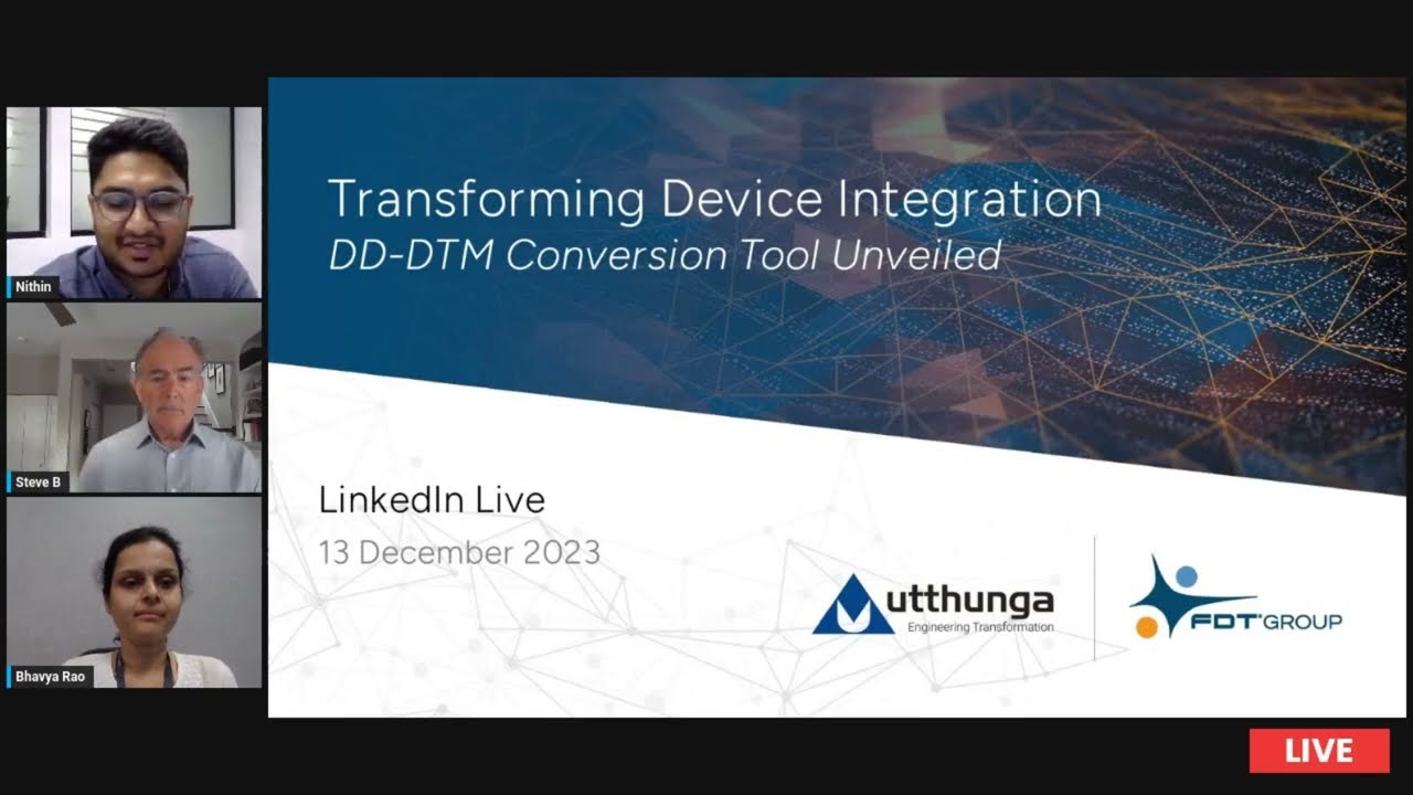 Importance of Device Type Manager | DD-DTM Conversion | FDT Group | Utthunga
