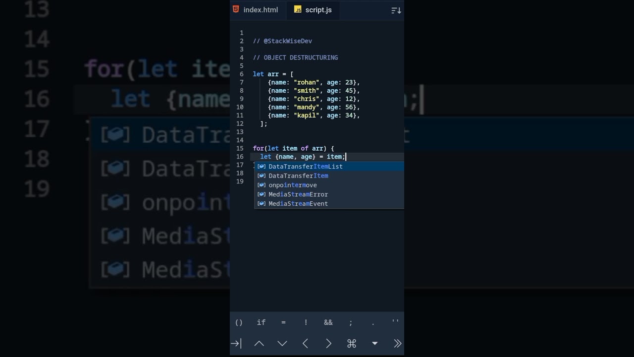 How to Destructure Object | Tips and Tricks #javascript #object #stackwisedev