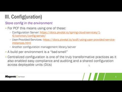 PCF and 12 Factor Apps