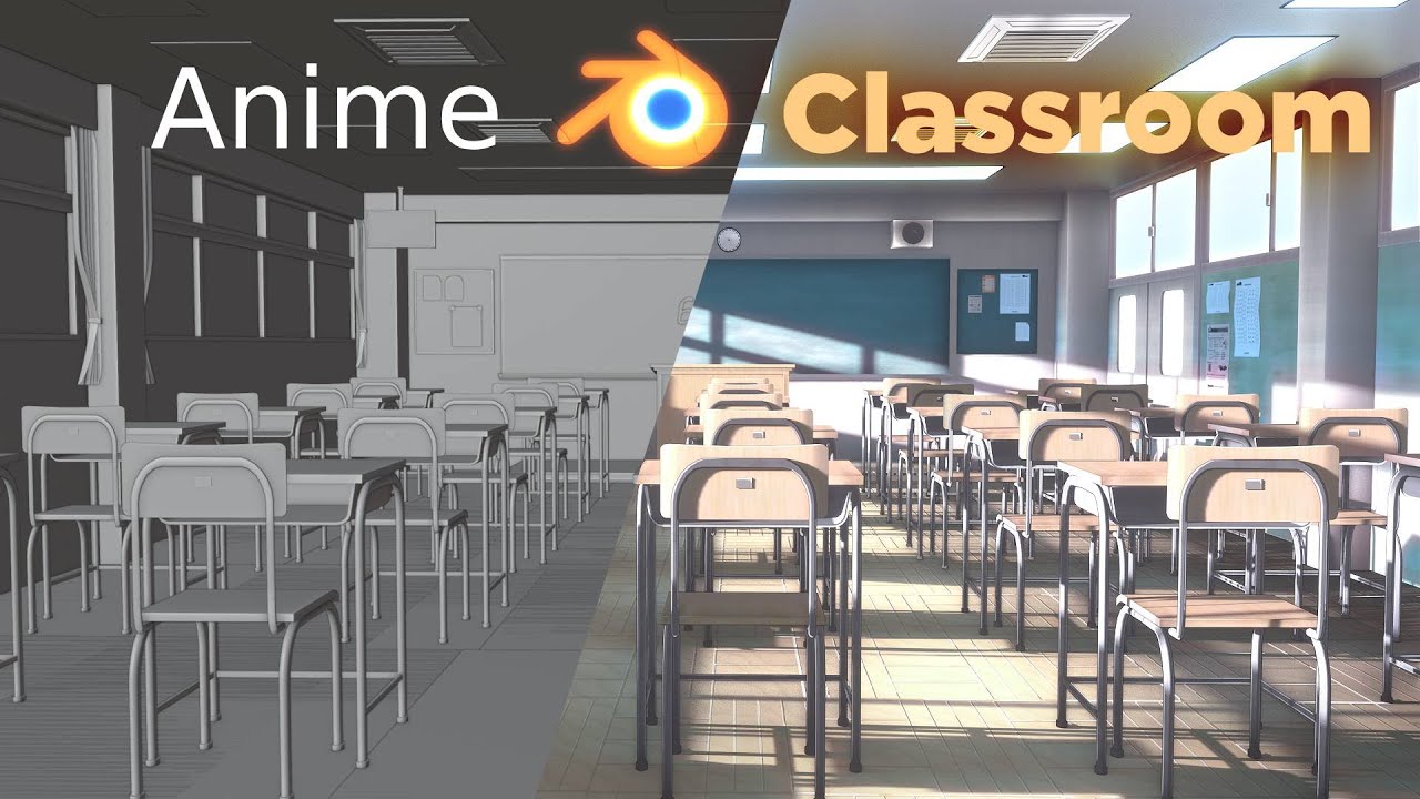How to make an Anime Classroom in Blender part #1 - Modeling tips & techniques
