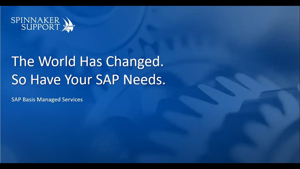 SAP Basis Managed Services | Webinar | Spinnaker Support