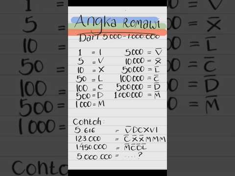 Belajar angka romawi dari ribuan sampai jutaan|bilangan romawi | roman numerals #mathematics