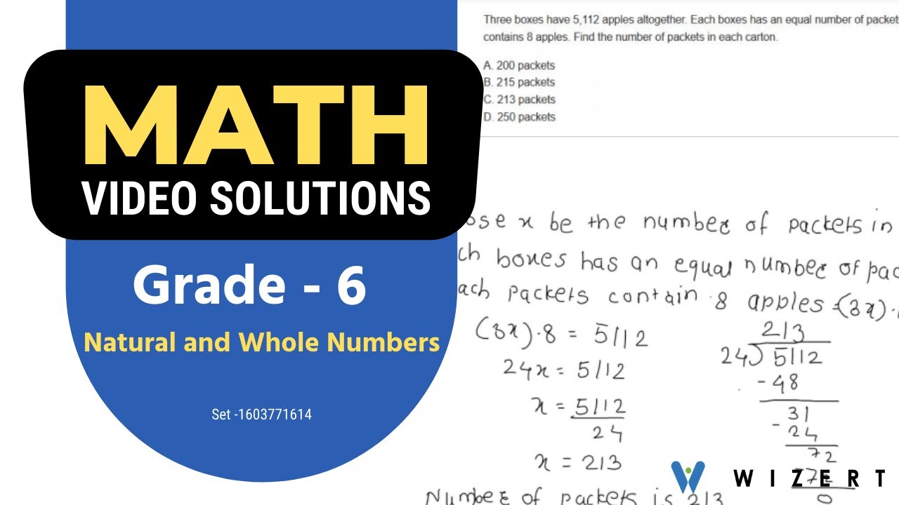 Grade 6 Mathematics Worksheets -Natural and Whole Numbers worksheet pdfs for Grade 6 -Set 1603771614