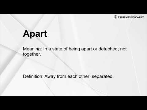 Apart Meaning