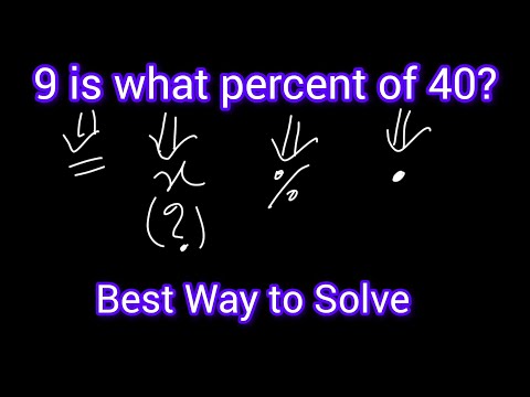 9 is what percent of 40?