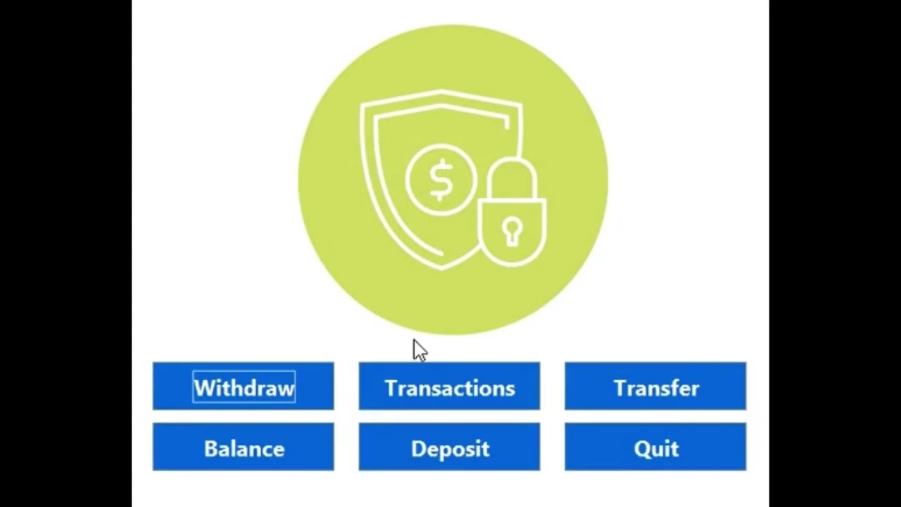ATM interface with JAVA GUI