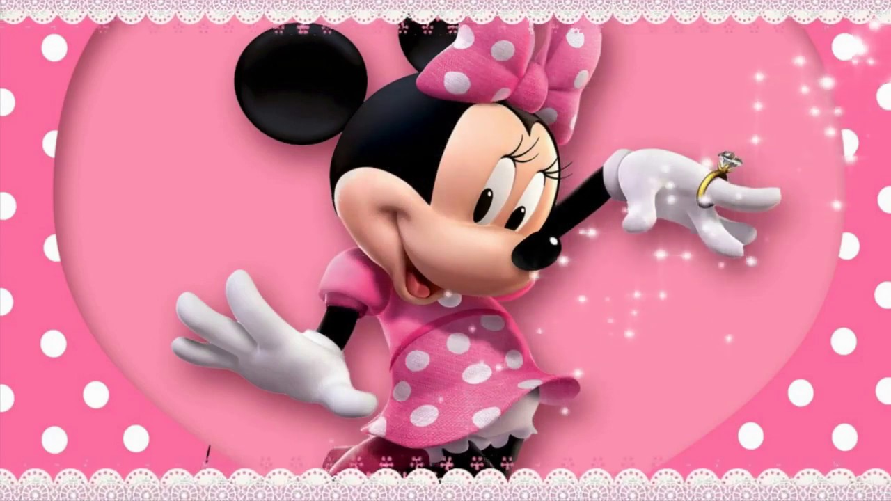Convite Animado - Minnie Rosa
