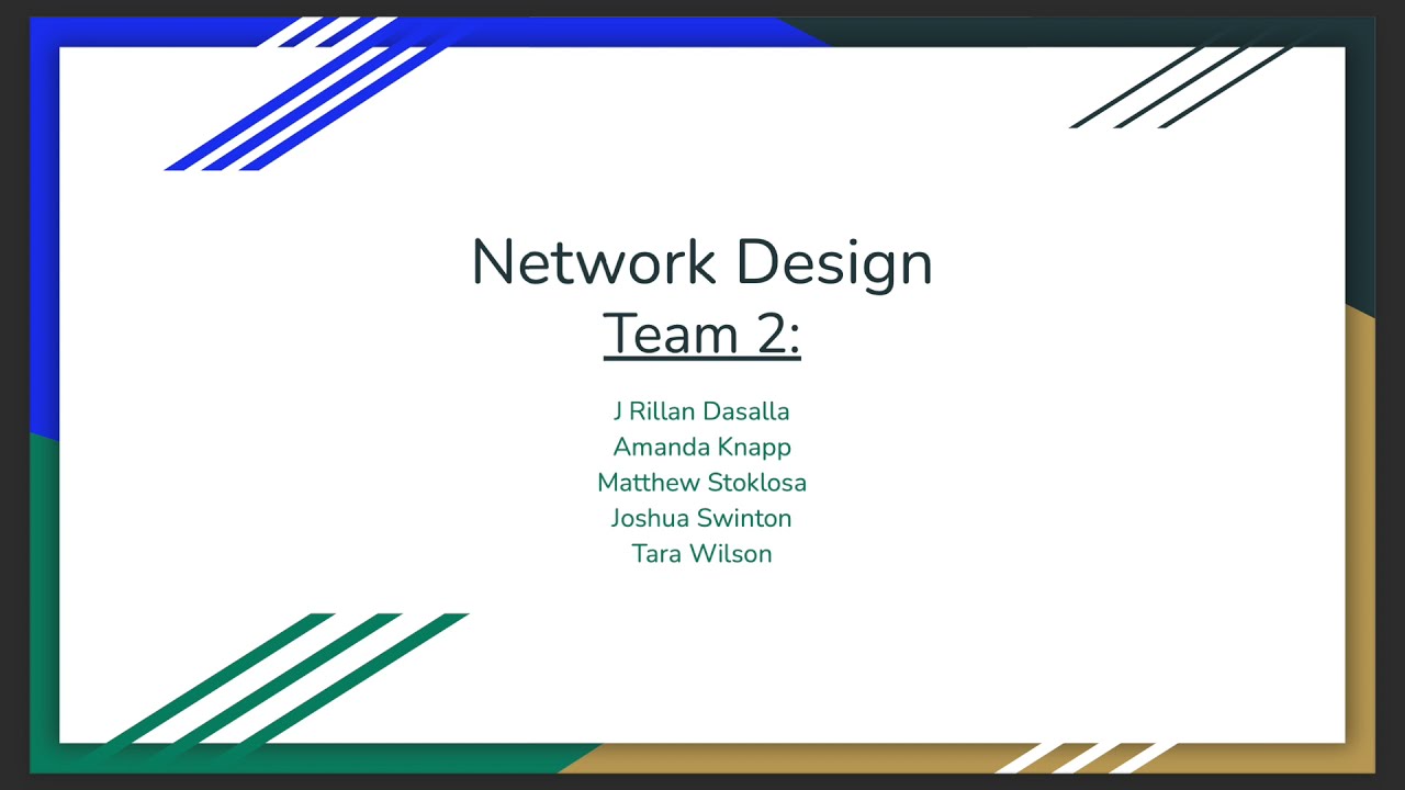 Network Design Presentation - Team 2