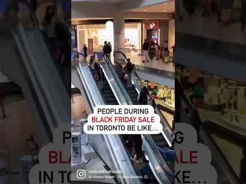 Scenes during black Friday sale in Canada #blackfriday #canada
