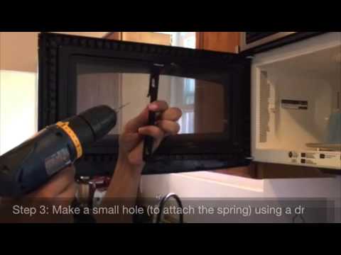 GE Broken Microwave Door Latch Spring Quick Fix