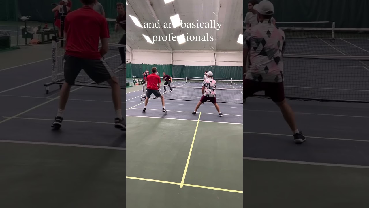 This is what it looks like when college tennis players play pickleball