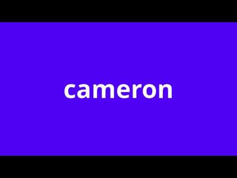 what is the meaning of cameron.