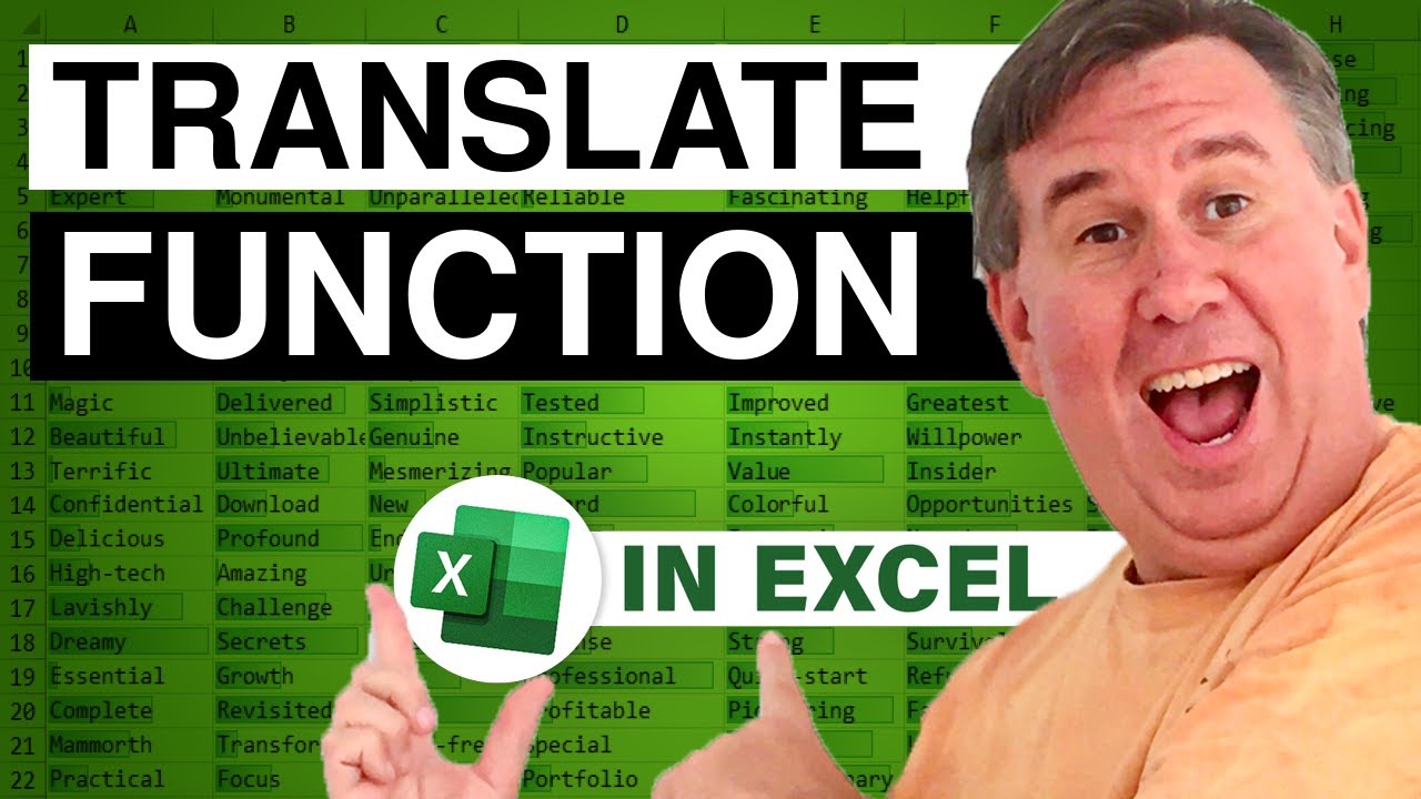 Excel Introduces TRANSLATE and DETECTLANGUAGE Functions - Episode 2645 | MrExcel Message Board