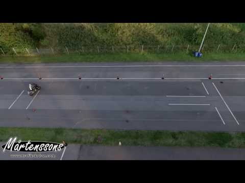 Manöverbanorna för motorcykel