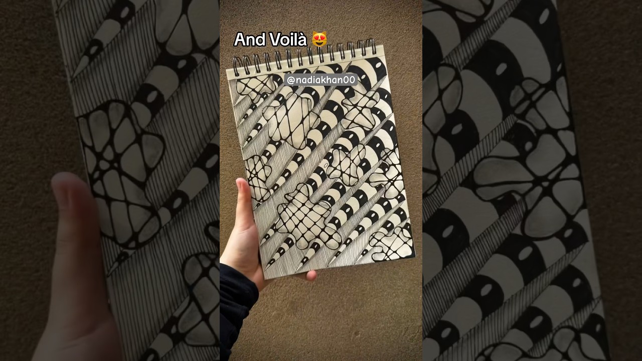 Zigzag doodle tutorial 😻 Day 35 #shorts #doodlewithnadia #art #doodle