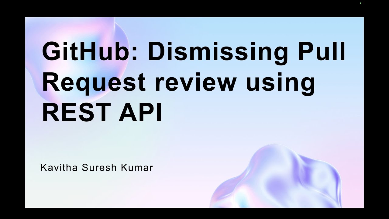 GitHub: Dismissing Pull Request review using REST API