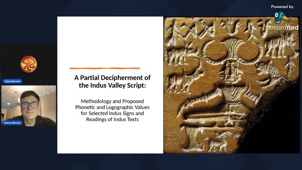 Steven Bonta's decipherment of Indus script.