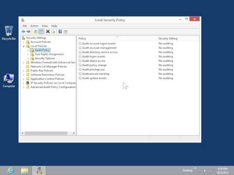 Windows 8.0 Professional - Use Auditing
