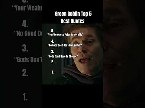 Green Goblin Top 5 Best Quotes #greengoblin #spiderman