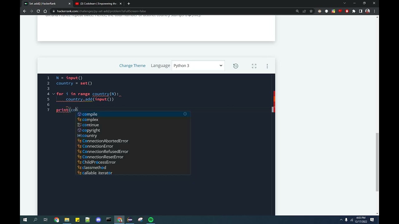 HackerRank Python Problem 