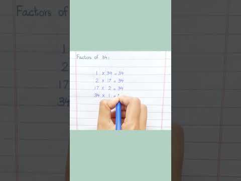 Factors of 34 #shorts